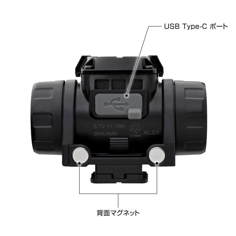 セフヘッドライト MD 500lm 大径照射 内蔵充電池 SFNDM50A-N30 ・ SFNDM50A-N30W TJMデザイン ...