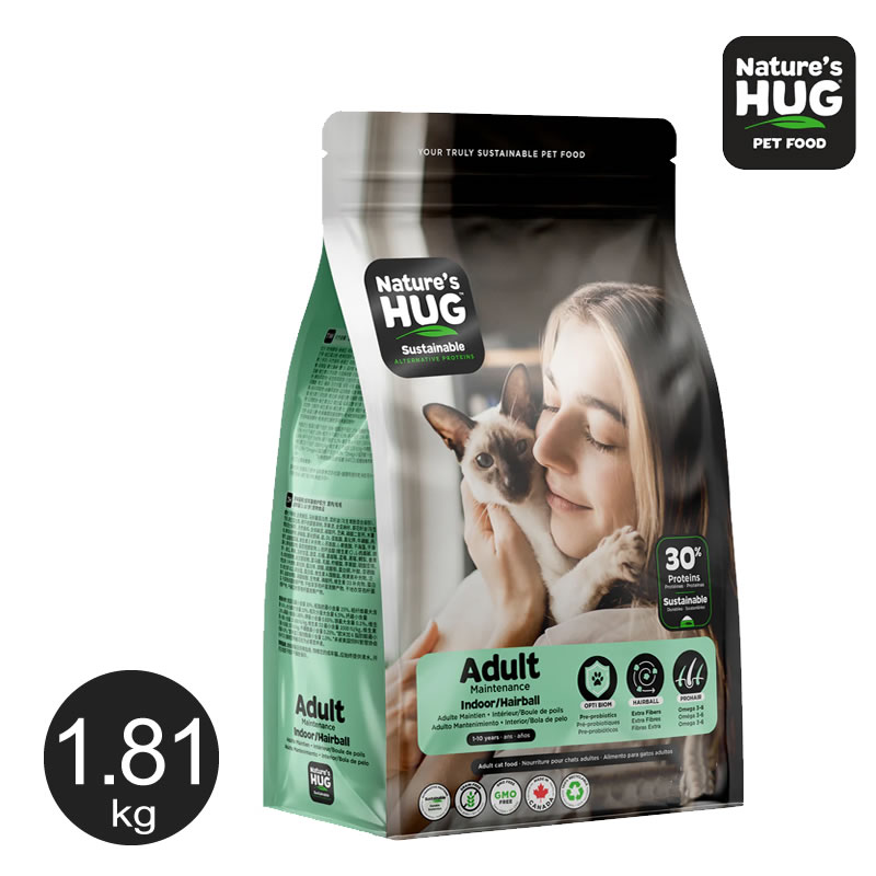 取寄せ ネイチャーズ HUG キャット インドア ヘアボール アダルト 1.81kg | ドライフード,ネイチャーズ ハグ | ねこばたけ