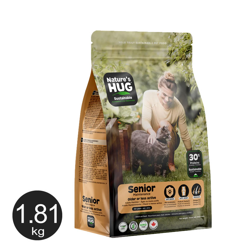 取寄せ ネイチャーズ HUG キャット レスアクティブ シニア 1.81kg | ドライフード,ネイチャーズ ハグ | ねこばたけ