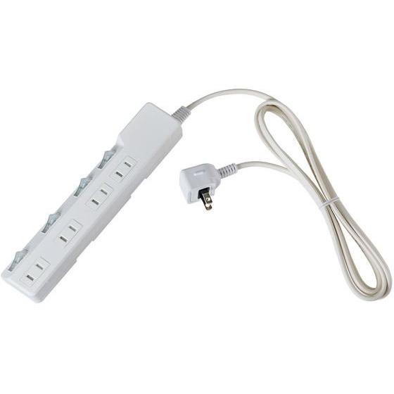 エルパ ELPA 耐雷SW付タップ AC125V 15A 4個口 WLK-42B(W) | 延長コード | ニシムタ ネットショップ