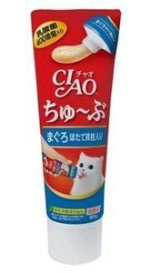 いなば CIAO ちゅ～る まぐろほたて貝柱 80g CIAOちゅーる チャオ | 有価飲料 | ニシムタ ネットショップ