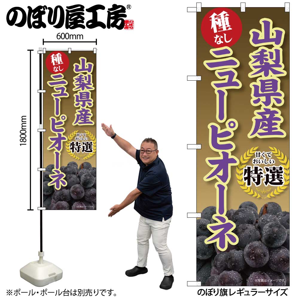 [G] のぼり 山梨県産種なしニューピオーネ SNB-9828 【受注生産★2】 | のぼり,レギュラーのぼり,レギュラーのぼり,青果,ぶどう | のぼり屋工房 オンラインカタログ