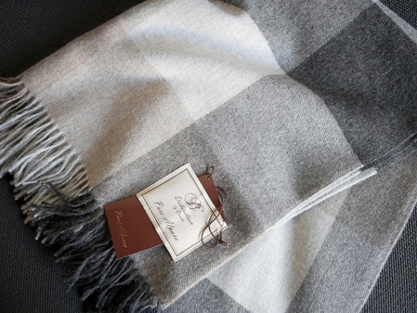 Pure Alpaca throw by Bronte Grey multi
