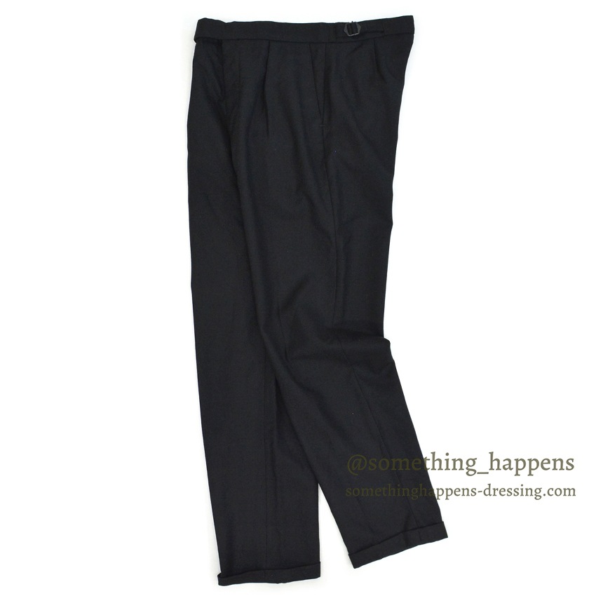 1960's～ EURO BLACK WOOL SLACKS ... W32 L31 | 確認用 BOTTOMS SOLD ...