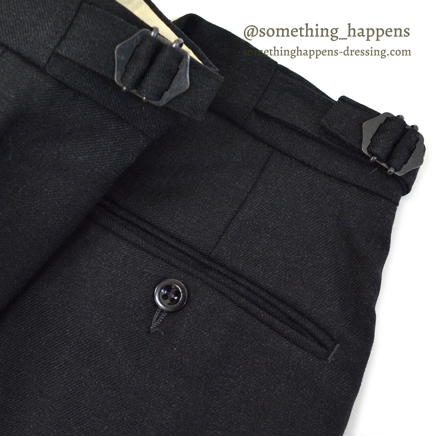 1960's～ EURO BLACK WOOL SLACKS ... W32 L31 | 確認用 BOTTOMS SOLD ...