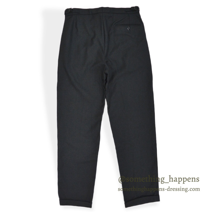 1960's～ EURO BLACK WOOL SLACKS ... W32 L31 | 確認用 BOTTOMS SOLD ...