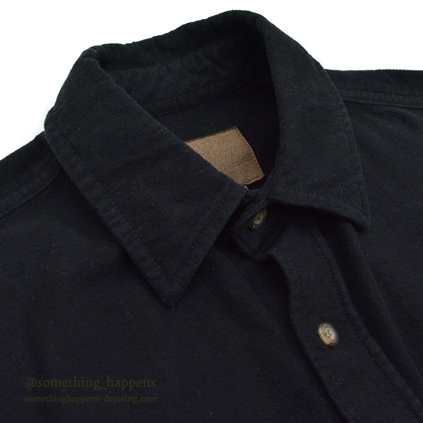 1990's COLD STORAGE BLACK CHAMOIS CLOTH SHIRT ... M | 確認用 TOPS SOLD ...