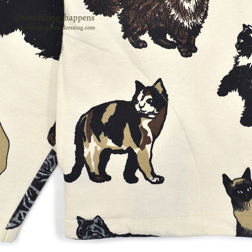 1990's MICHIGAN RAG CO. ALL OVER CATS PRINT JACKET ... MEDIUM | 確認用 ...