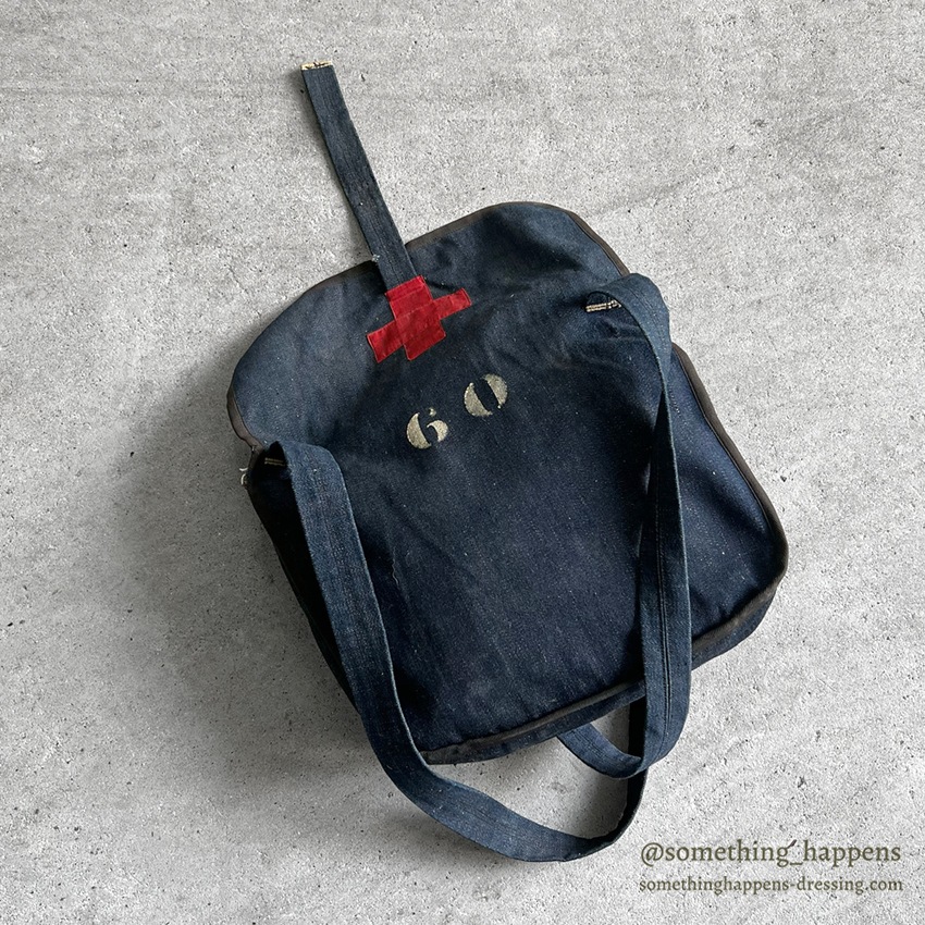 ~1940's AMERICAN RED CROSS DENIM SHOULDER DITTY BAG ... | 確認用 ...