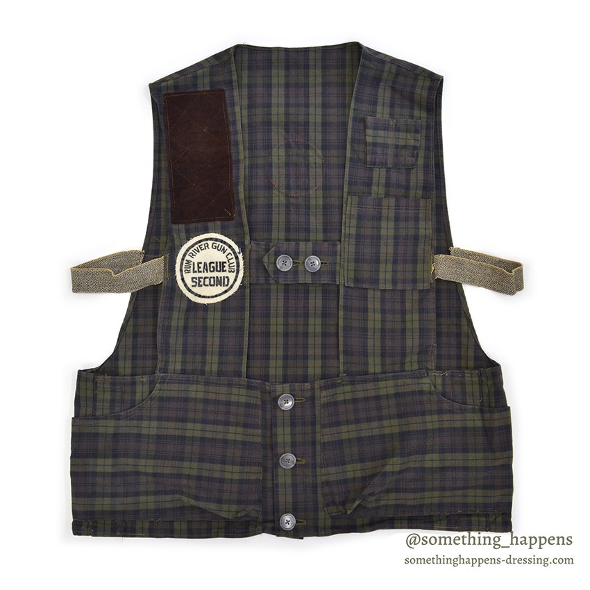 1960's GUN CLUB SHOOTING VEST / PLAID FABRIC ... | 確認用 TOPS SOLD ...