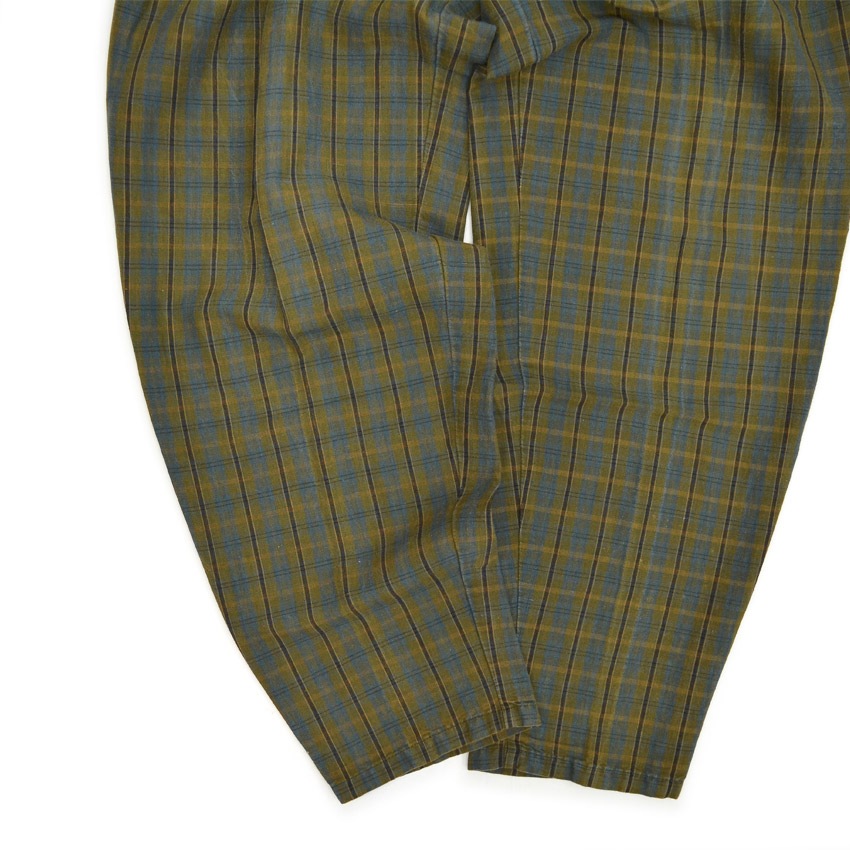 1980's～ GENERRA COLLECTION 麻×綿 PLAID SLACKS... W32×L31 | 確認用 BOTTOMS ...