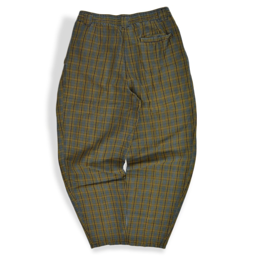 1980's～ GENERRA COLLECTION 麻×綿 PLAID SLACKS... W32×L31 | 確認用 BOTTOMS ...