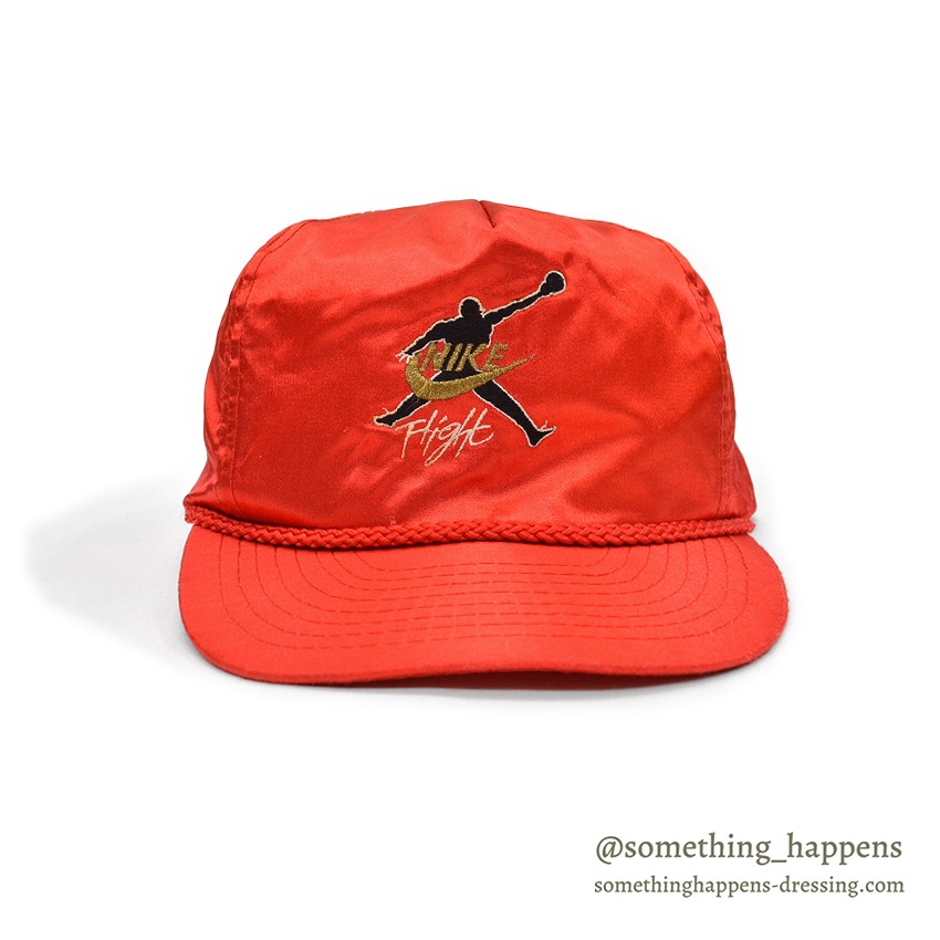 1990's BOOTLEG NIKE AIR JORDAN FLIGHT NYLON CAP RED ... | 確認用 ...
