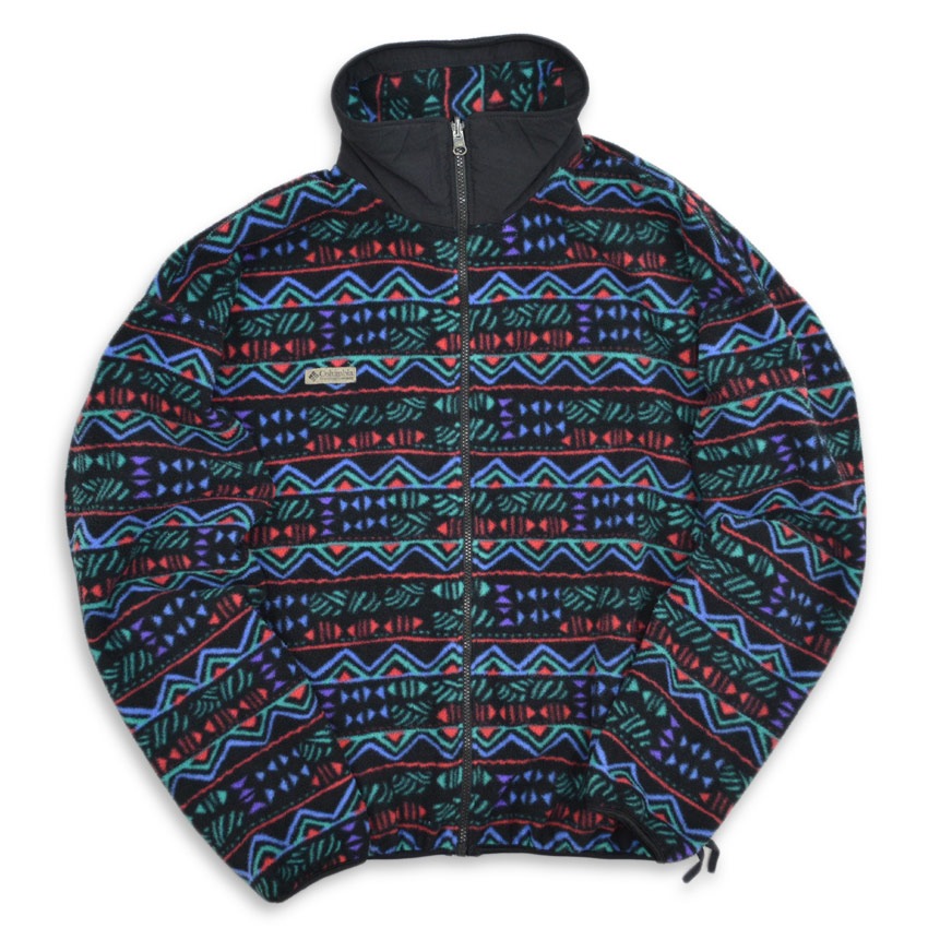 90's Columbia Native Pattern Fleece Jacket USA製 ... L | 確認用 JACKET SOLD ...