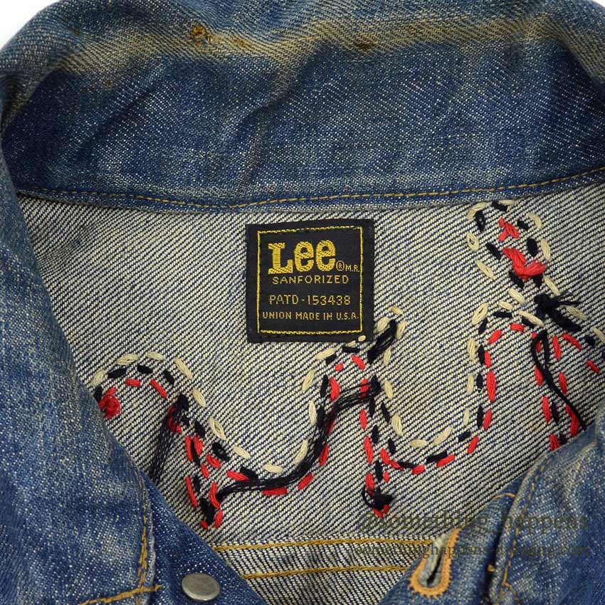 1970's Lee EMBROIDERY DENIM JACKET ... Fits like 44 | 確認用 JACKET SOLD ...