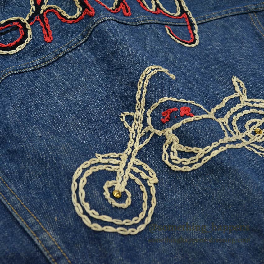 1970's Lee EMBROIDERY DENIM JACKET ... Fits like 44 | 確認用 JACKET SOLD ...