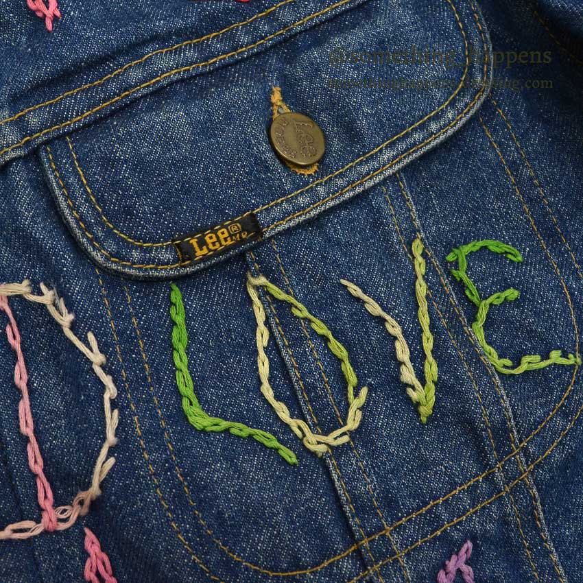 1970's Lee EMBROIDERY DENIM JACKET ... Fits like 44 | 確認用 JACKET SOLD ...