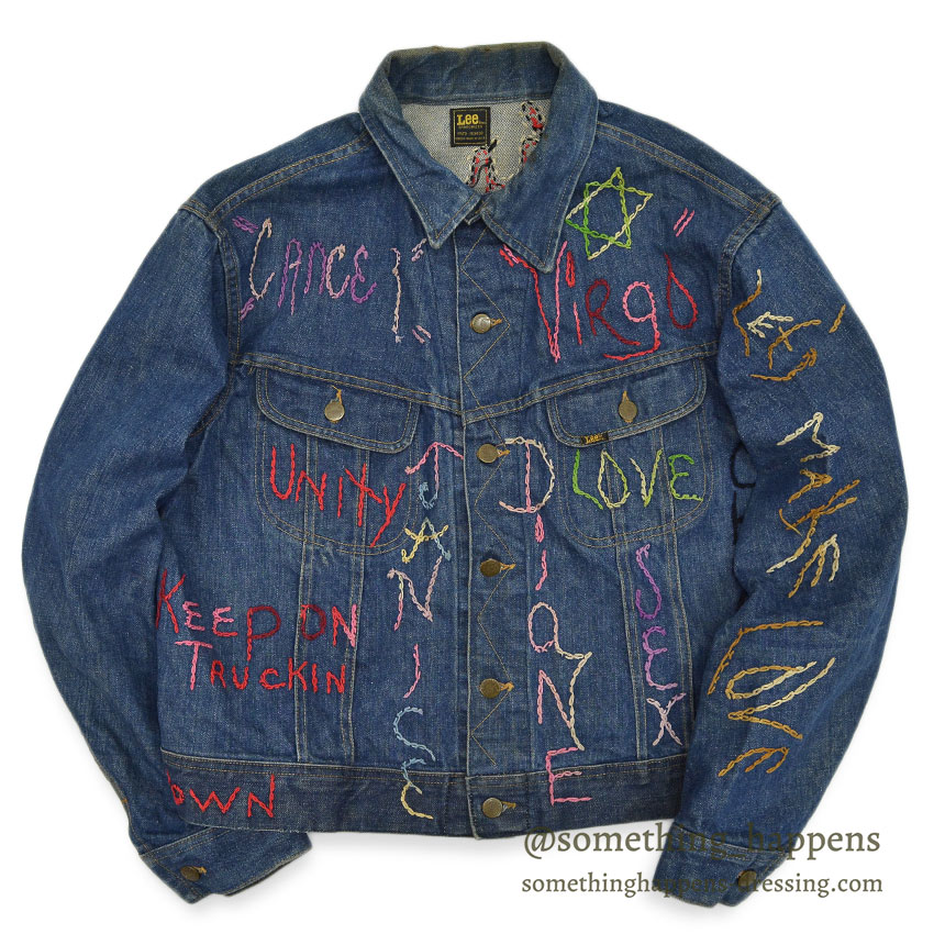 1970's Lee EMBROIDERY DENIM JACKET ... Fits like 44 | 確認用 JACKET SOLD ...