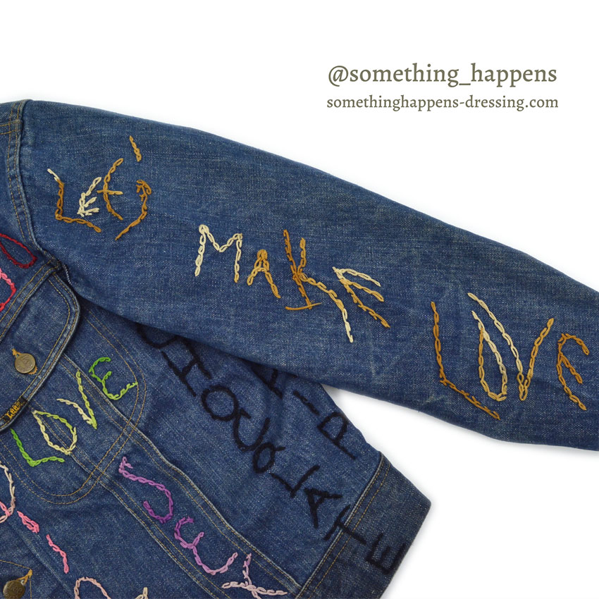 1970's Lee EMBROIDERY DENIM JACKET ... Fits like 44 | 確認用 JACKET SOLD ...