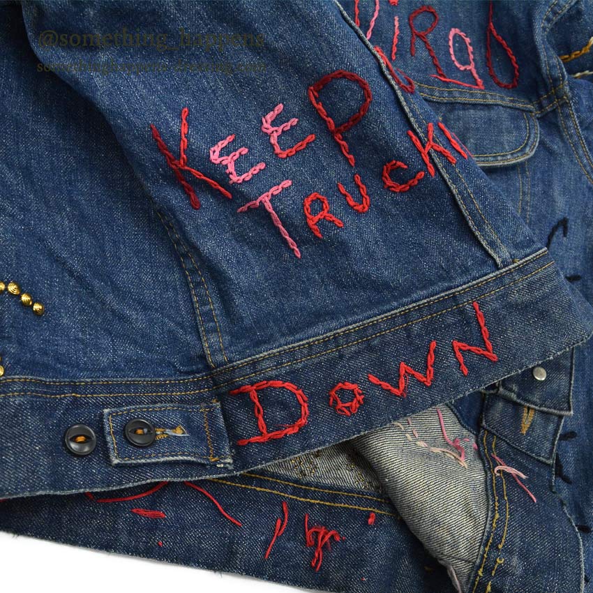 1970's Lee EMBROIDERY DENIM JACKET ... Fits like 44 | 確認用 JACKET SOLD ...
