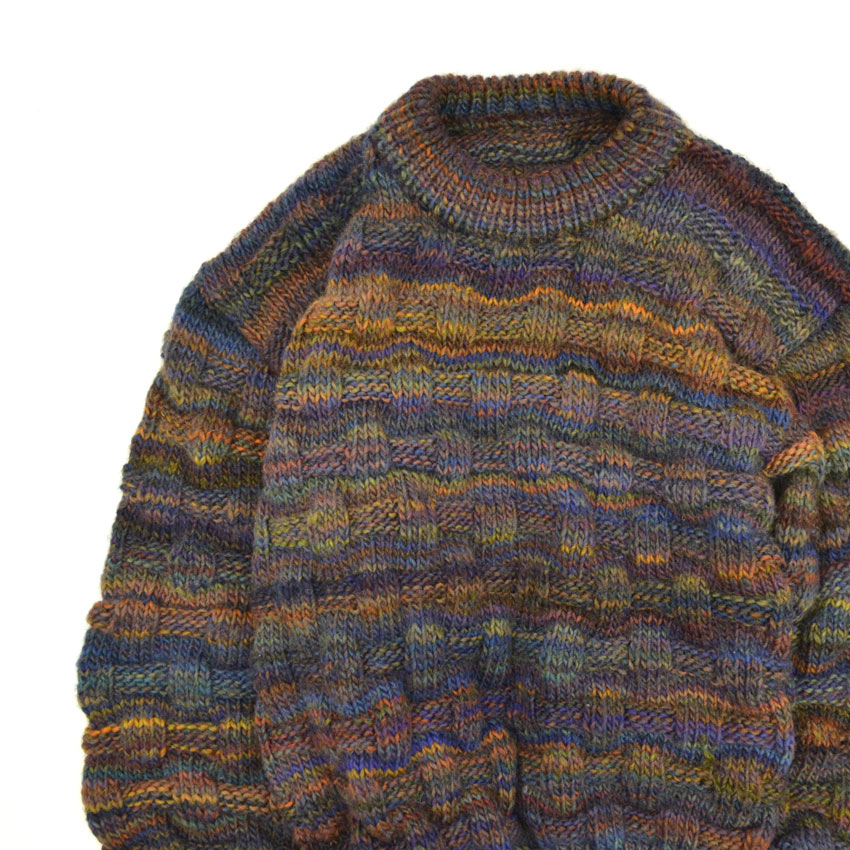 OLD HOMEMADE HANDKNIT WOOL SWEATER ... | 確認用 TOPS SOLD | | SomethingHappens