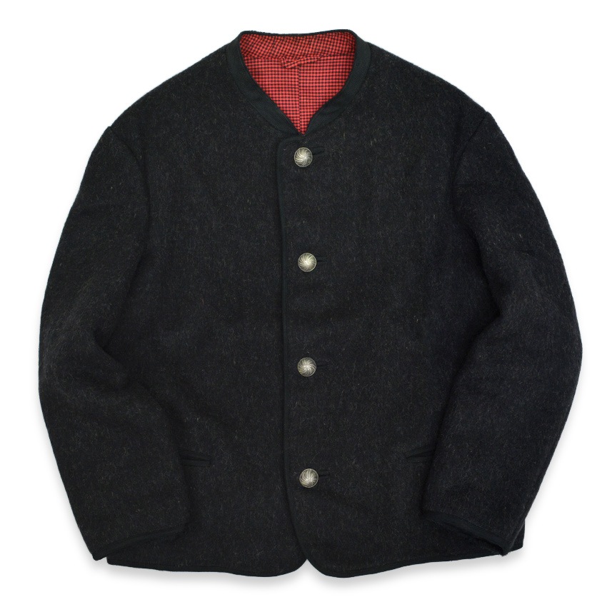～40's BLACK PURE WOOL TIROL JACKET ... | 確認用 JACKET SOLD ...
