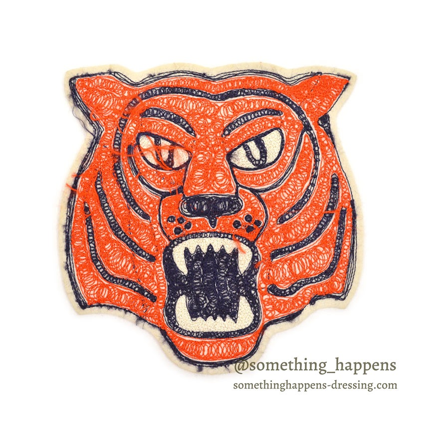 OLD TIGER CHAIN STITCH EMBROIDERY PATCH ... | SOLD | | SomethingHappens