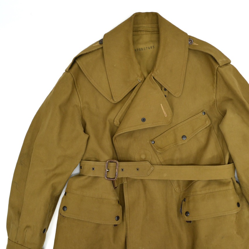 1940's WW2 BRITISH ARMY MOTOR CYCLE COAT ... | 確認用 JACKET SOLD ...