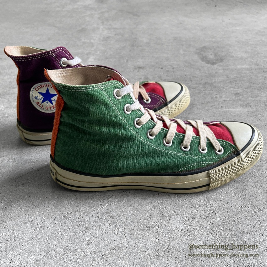 1980's CONVERSE ALL STAR MULTI CRAZY PATTERN HI ... 7 1/2 | 確認用 SHOES ...