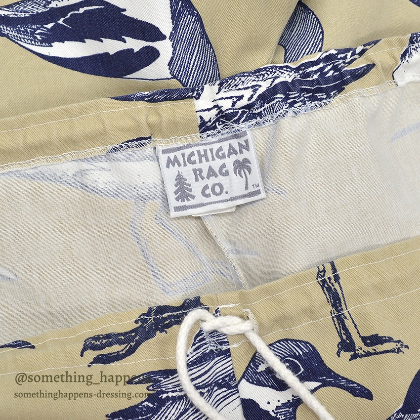 1990's MICHIGAN RAG CO. BIRDS PRINT EASY PANTS ... M | 確認用 BOTTOMS SOLD ...
