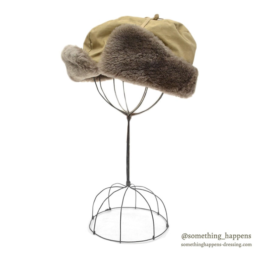 1960's EDDIE BAUER MOUTON FUR DOWN HAT / AUTUMN TAN ... XL | 確認用 ...