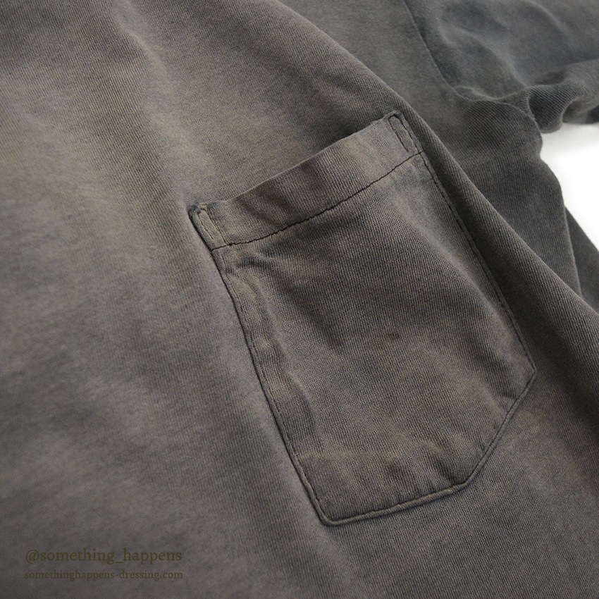 1990's BLACK FADED PLAIN POCKET T-SHIRT ... | 確認用 TOPS SOLD ...