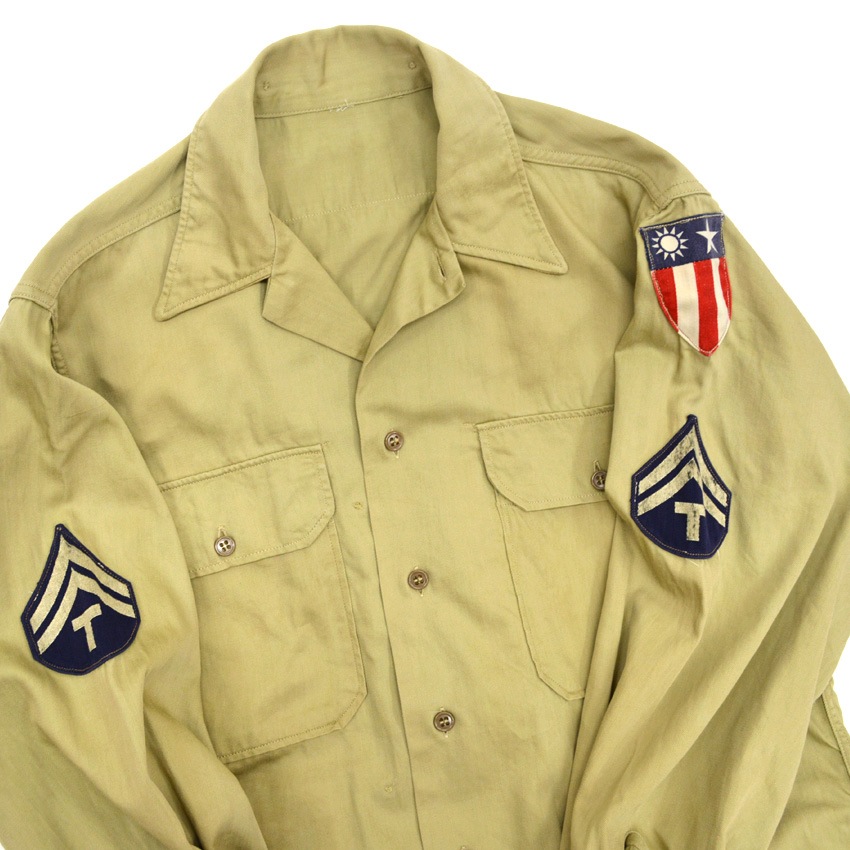 40's U.S.A.A.F. ww2 Pilot Officer Dress Cotton Shirt with CBI Patch ...