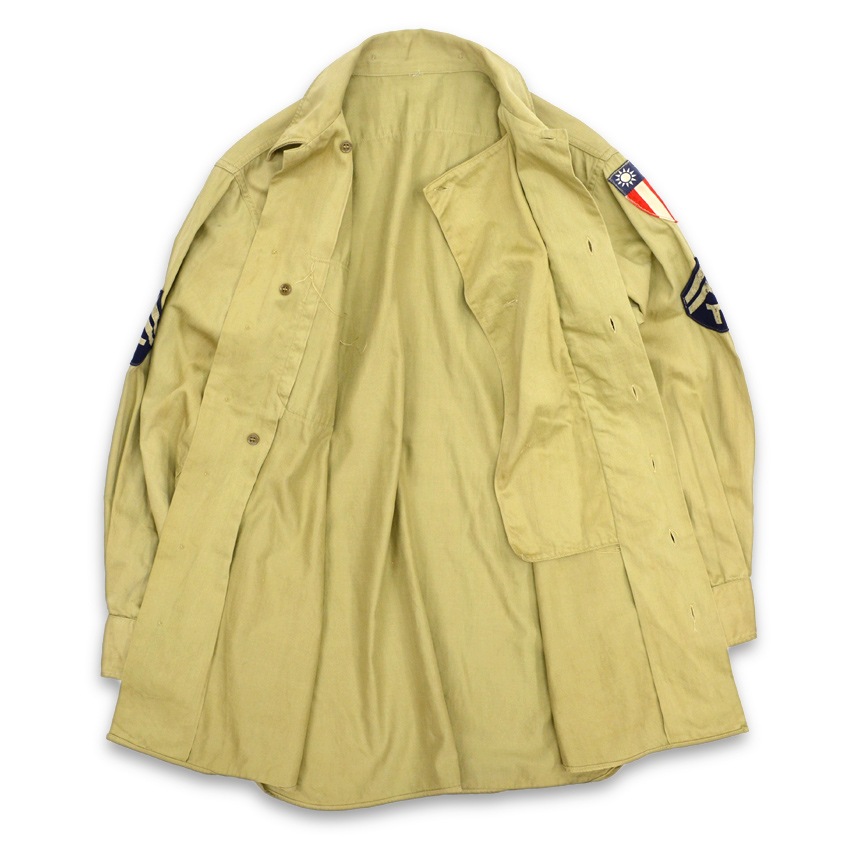 40's U.S.A.A.F. ww2 Pilot Officer Dress Cotton Shirt with CBI Patch ...