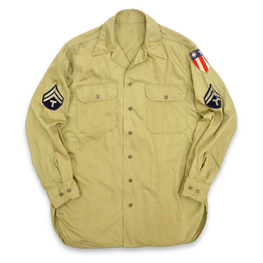 40's U.S.A.A.F. ww2 Pilot Officer Dress Cotton Shirt with CBI Patch ...