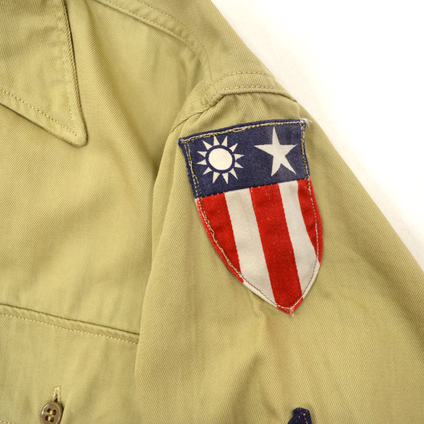 40's U.S.A.A.F. ww2 Pilot Officer Dress Cotton Shirt with CBI Patch ...