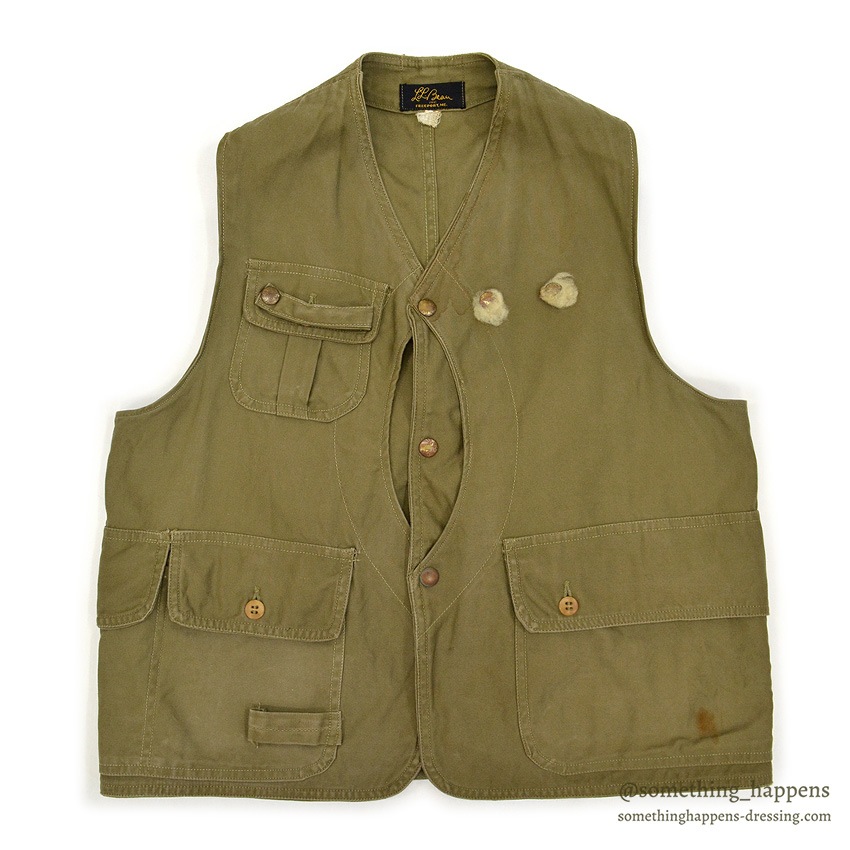 1950's L.L.BEAN FISHING VEST HALF MOON POCKET ... | 確認用 TOPS SOLD ...
