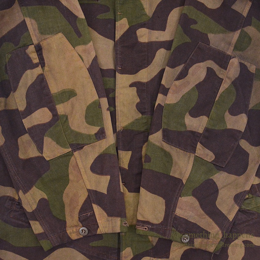 1960's CZECHOSLOVAKIA MILITARY BROWN DYED SALAMANDER PATTERN CAMO COAT ...