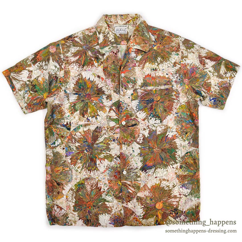1960's LILLY DACHE PAINT SPLATTER PRINT S/S SHIRT ... M | 確認用 TOPS SOLD ...
