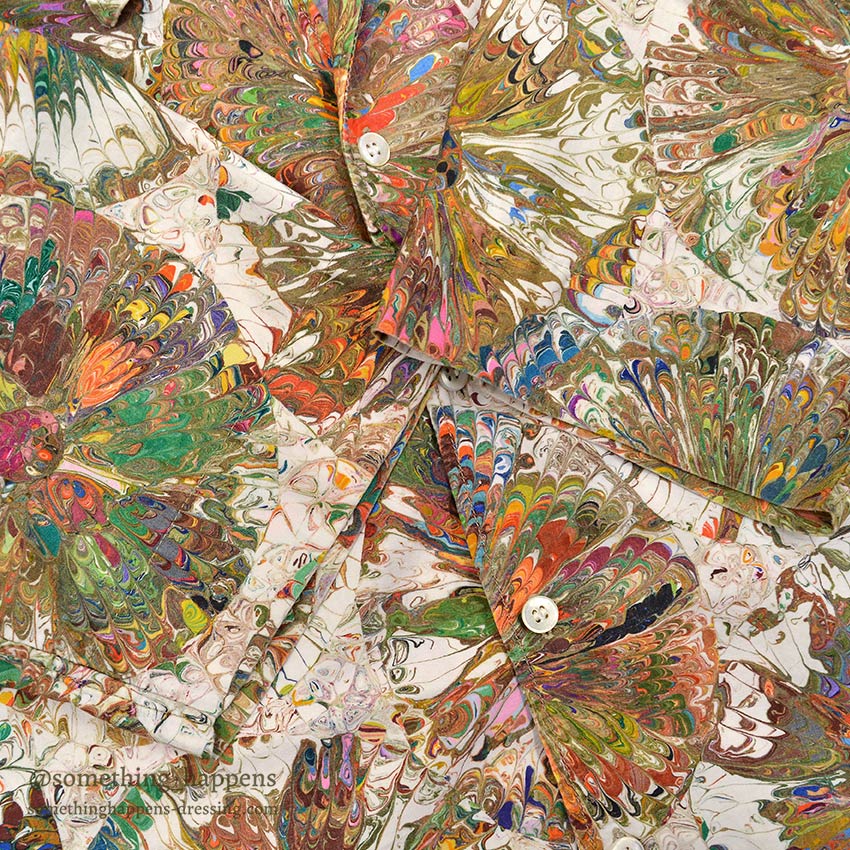 1960's LILLY DACHE PAINT SPLATTER PRINT S/S SHIRT ... M | 確認用 TOPS SOLD ...