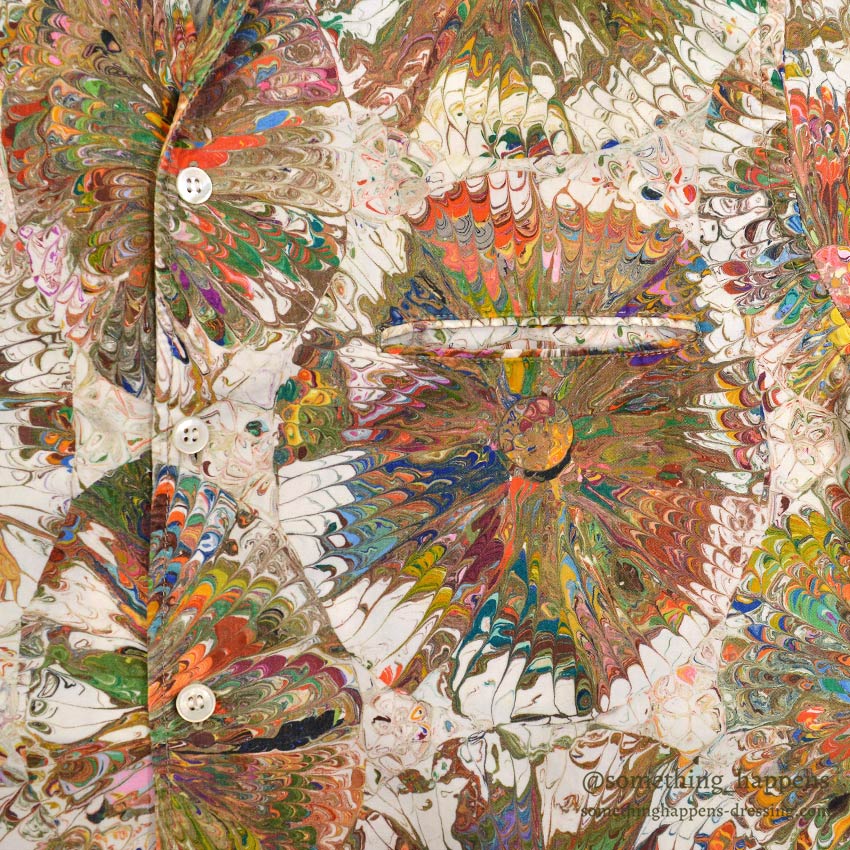 1960's LILLY DACHE PAINT SPLATTER PRINT S/S SHIRT ... M | 確認用 TOPS SOLD ...