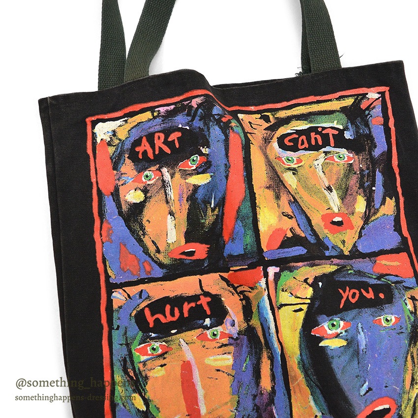 1990's FRED BABB ART CAN'T HURT YOU. CANVAS TOTE BAG ... | 確認用 ...