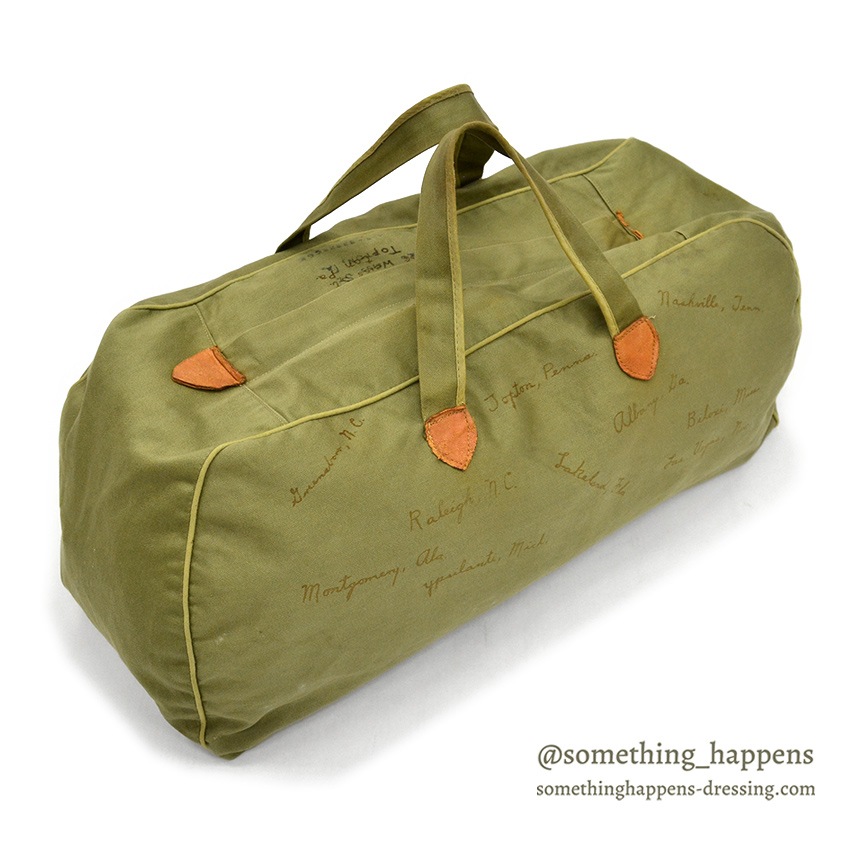 1940's WW2 HAND DRAWING SIGNATURE COTTON BAG ... | 確認用 ACCESSORIES SOLD ...