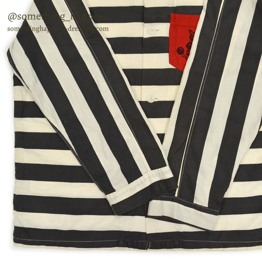 1950's VARSITY JAIL BIRDS STRIPES COSTUME SHIRT ... L | 確認用 TOPS SOLD ...