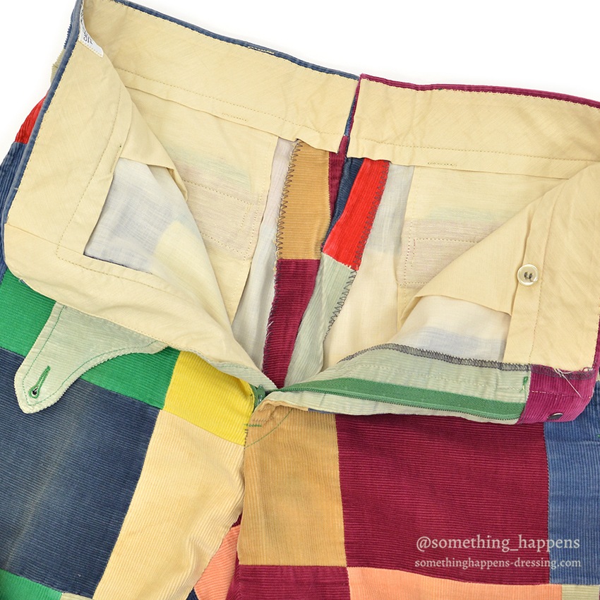1970's CRAZY PATTERN PATCHWORK CORDUROY PANTS ... W32/L28 | 確認用 BOTTOMS ...