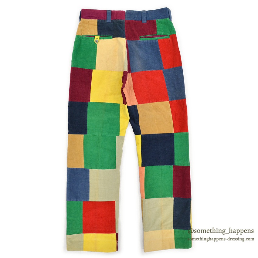 1970's CRAZY PATTERN PATCHWORK CORDUROY PANTS ... W32/L28 | 確認用 BOTTOMS ...