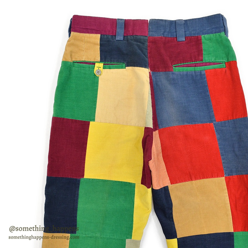 1970's CRAZY PATTERN PATCHWORK CORDUROY PANTS ... W32/L28 | 確認用 BOTTOMS ...