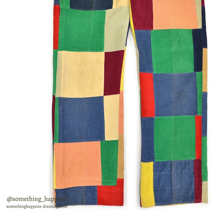1970's CRAZY PATTERN PATCHWORK CORDUROY PANTS ... W32/L28 | 確認用 BOTTOMS ...