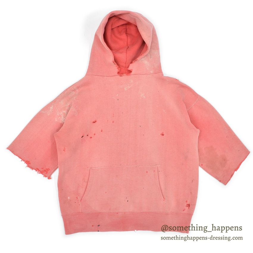 1950's RED FADED SWEAT HOODIE NICE WORN ... | 確認用 TOPS SOLD ...