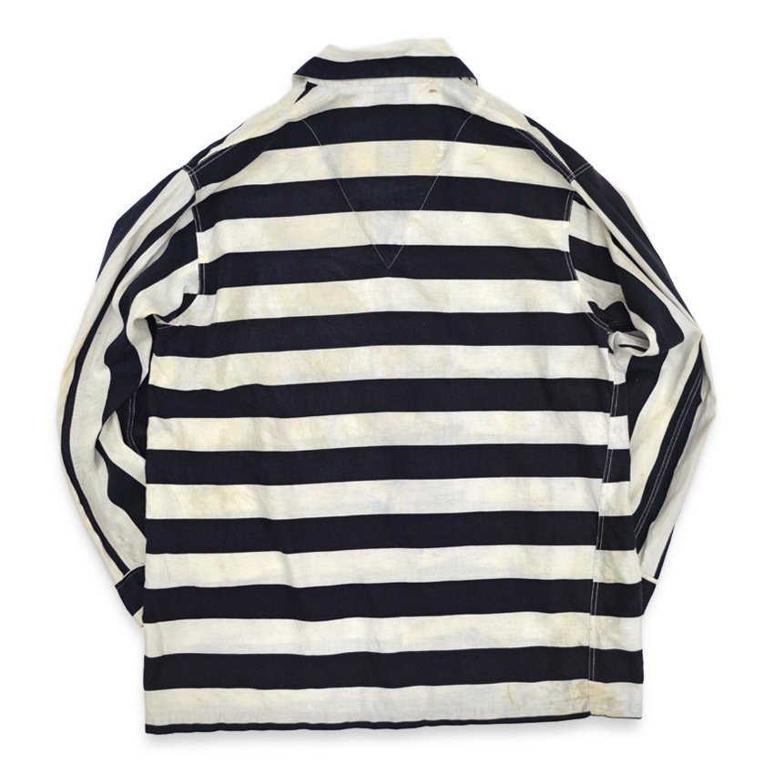 1950's VARSITY JAIL BIRDS STRIPES COSTUME SHIRT ... M | 確認用 TOPS SOLD ...